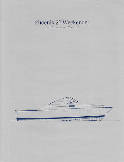 Phoenix 27 Weekender Specification Brochure – SailInfo I boatbrochure.com