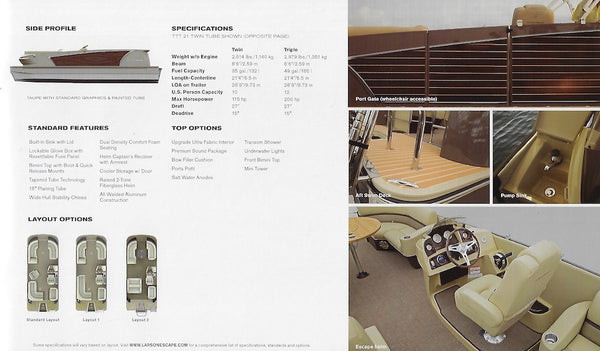 Larson 2015 Escape Pontoon Brochure – SailInfo I boatbrochure.com