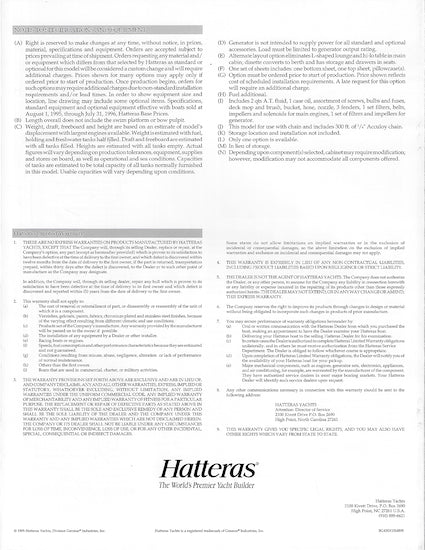 Hatteras 43 Sport Express Specification Brochure – SailInfo I ...