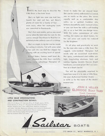 Sailstar Little Bear Brochure – SailInfo I boatbrochure.com