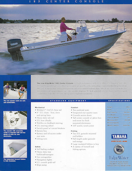 Edgewater 185 Center Console Brochure – SailInfo I boatbrochure.com