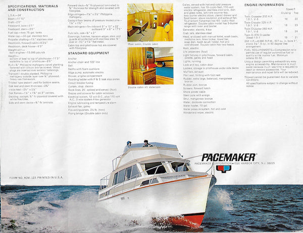 Pacemaker 34 Cruisers & Sport Fisherman Brochure – SailInfo I ...