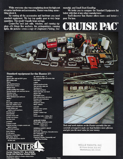 Hunter 27 Brochure – SailInfo I boatbrochure.com