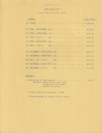 Gulfstream 1969 Brochure – SailInfo I boatbrochure.com