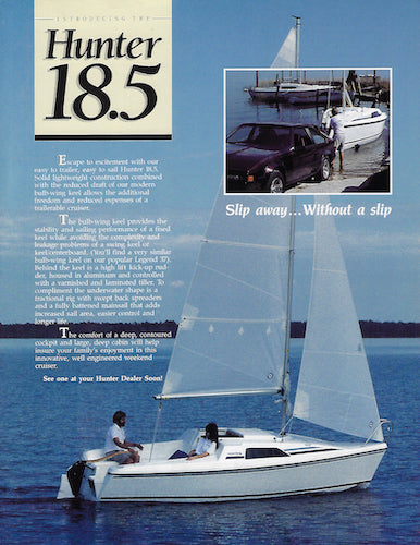 Hunter 18.5 Brochure – SailInfo I boatbrochure.com