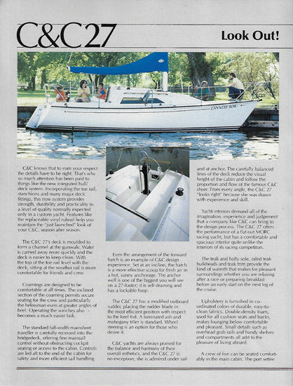 C&C 27 Mark V Brochure – SailInfo I boatbrochure.com