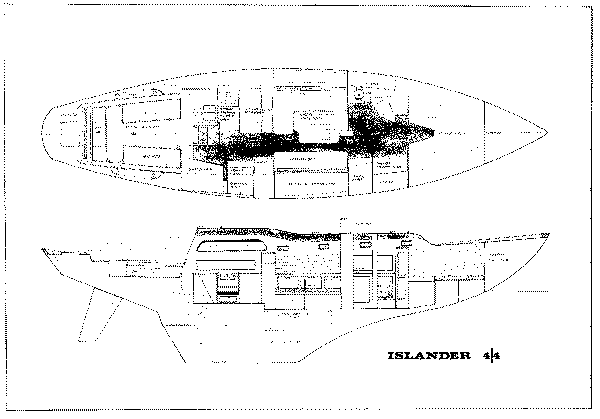 Islander 44 Interior Arrangement & Profile Plan – SailInfo I ...