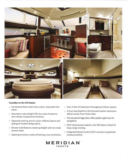 Meridian 341 Sedan Brochure – SailInfo I boatbrochure.com