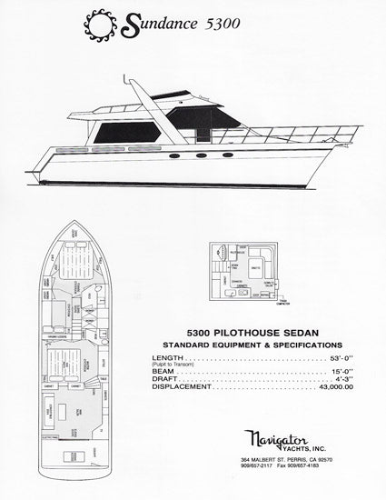 Navigator Sundance 5300 Specification Brochure – SailInfo I ...