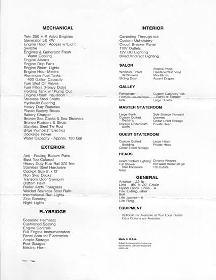 Navigator 42 Classic Specification Brochure – SailInfo I boatbrochure.com