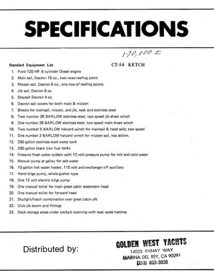CT 54 Ketch Brochure (Digital) – SailInfo I boatbrochure.com